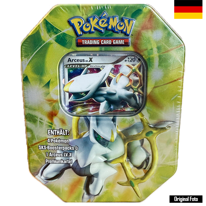 Arceus Collectors Tin Arceus LV.X – Deutsch – 2Sleeve