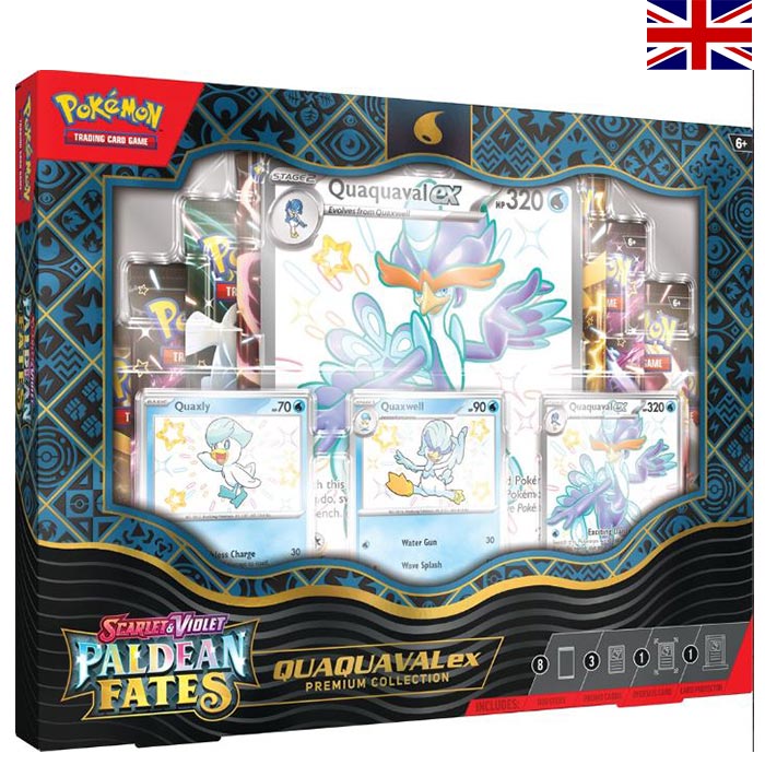 Scarlet & Violet Paldean Fates Premium Collection Quaquaval EX ...